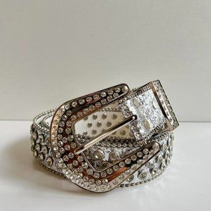 Accessories | Y2k 200s Style Rhinestone Crystal Grunge Silver Punk Belt ...